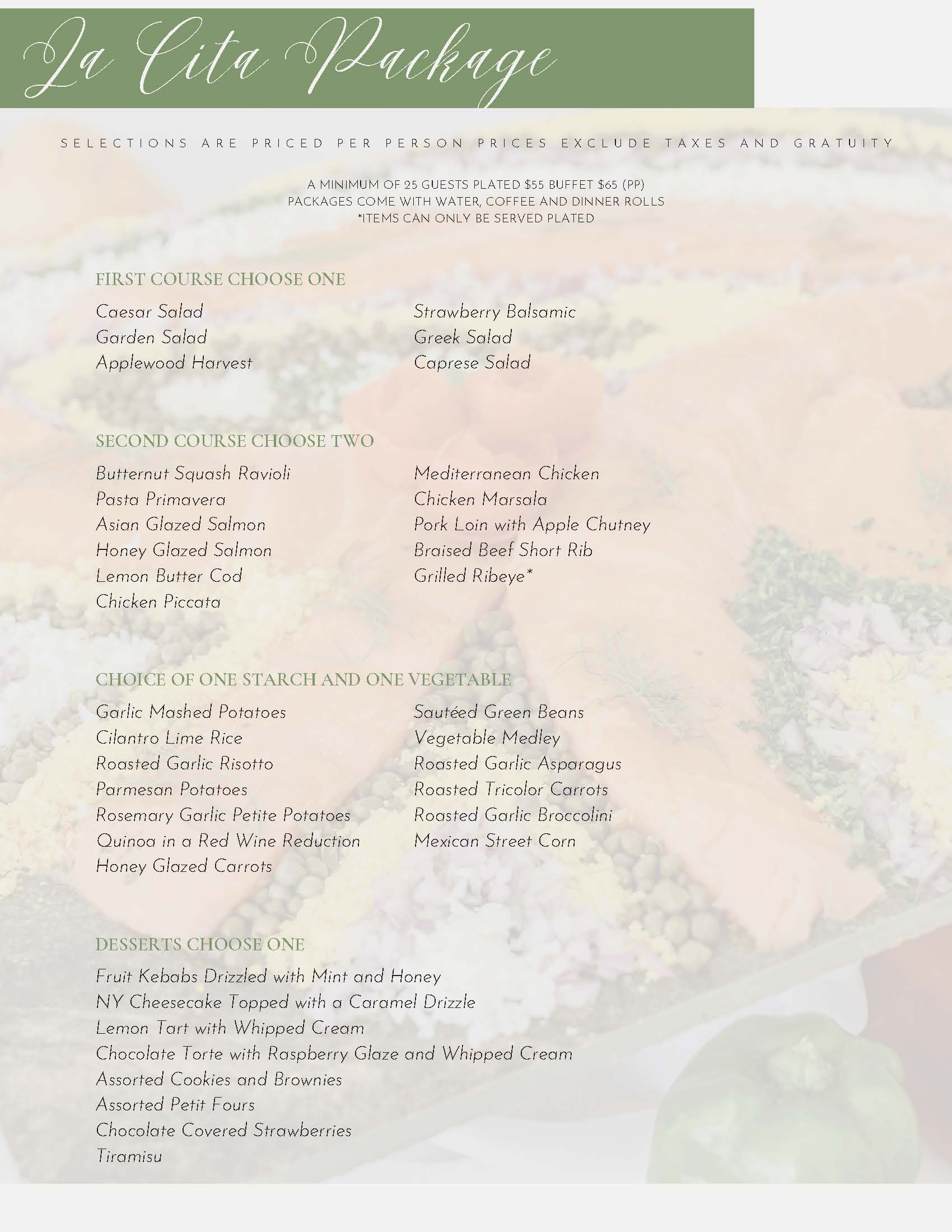 Catering Package - La Cita Country Club