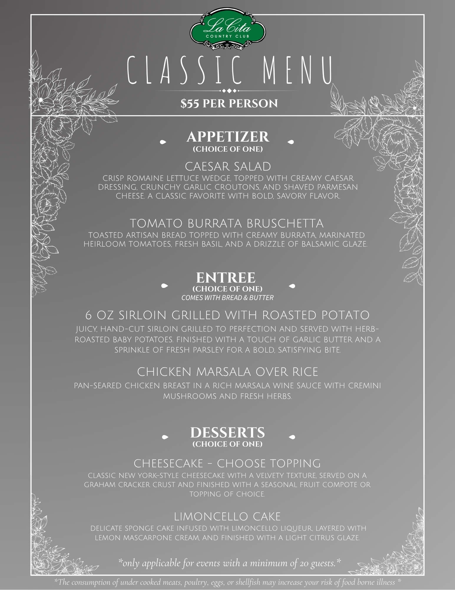La Cita Country Club - Event Catering Menus - La Cita Country Club